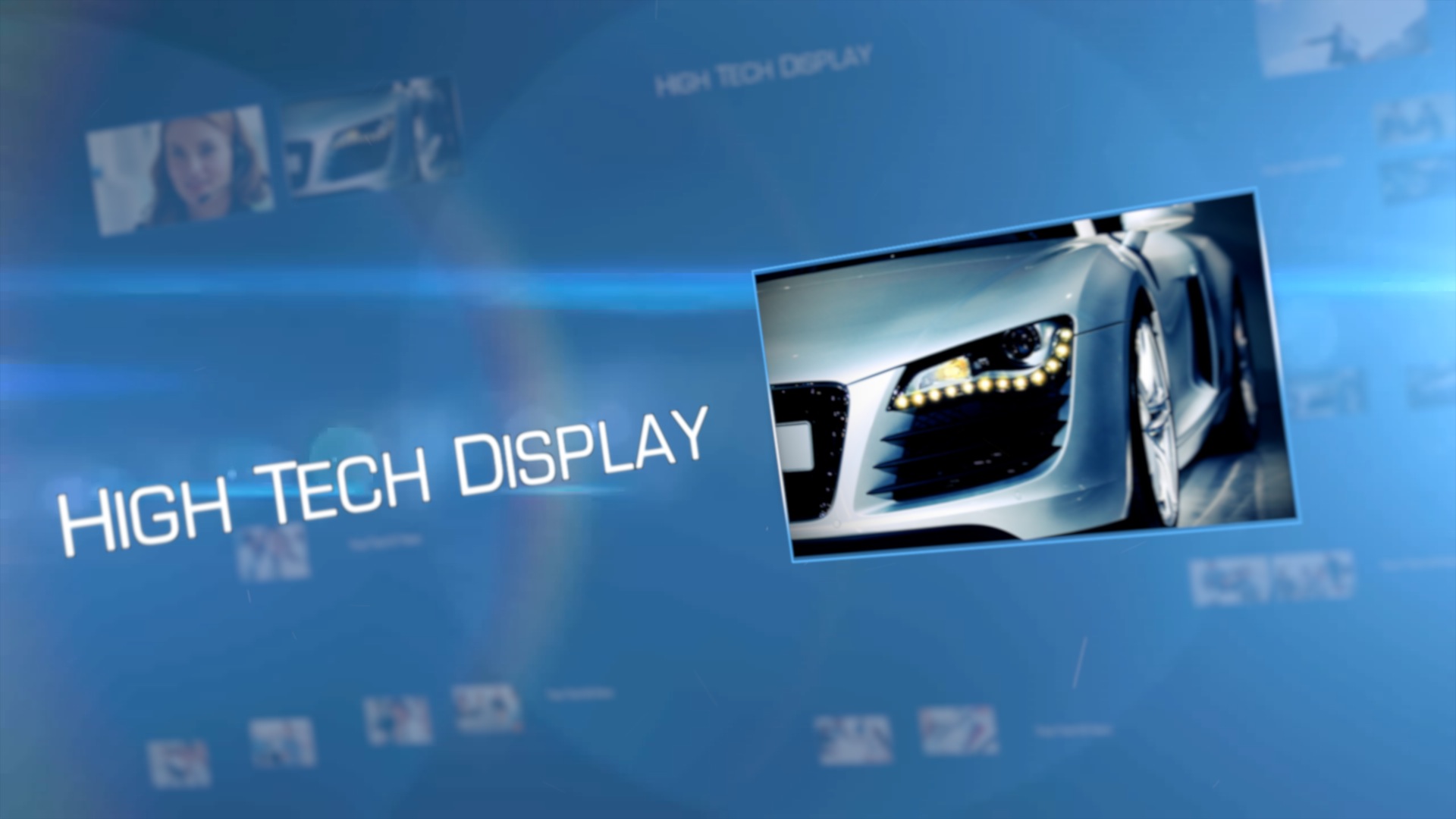 High Tech Flying Display - Apple Motion 5 Template