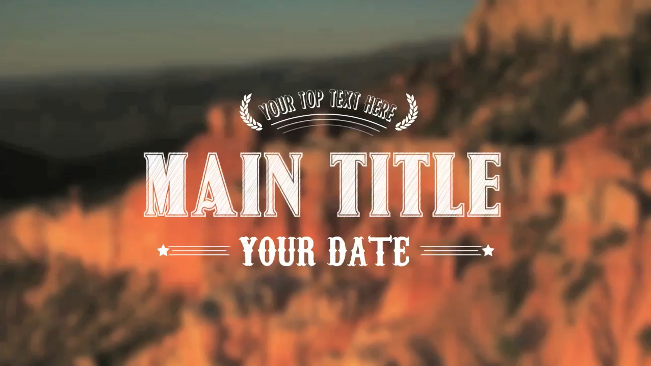 Western Title - Apple Motion 5 Template