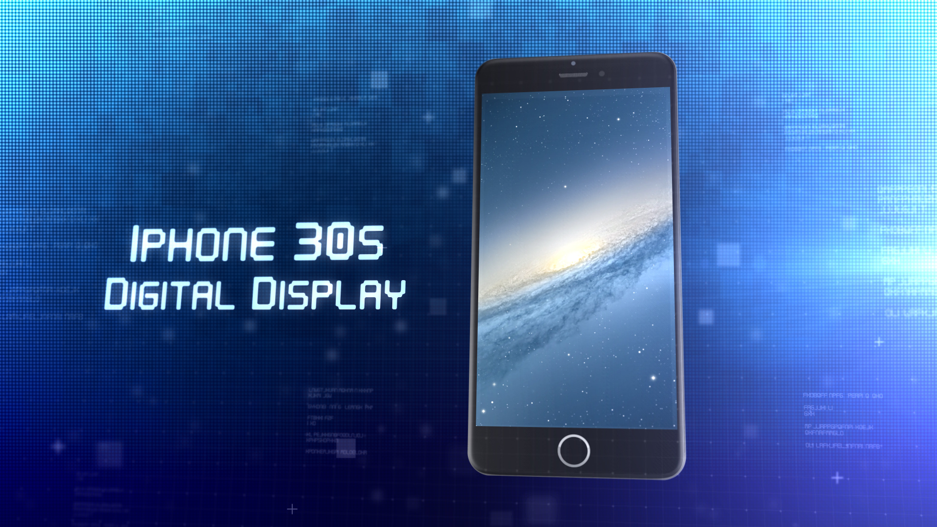 iPhone 30s Digital Display - Apple Motion 5 Template